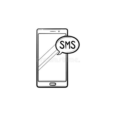 Mobile Phone With Sms Hand Drawn Outline Doodle Icon Stock Vector Illustration Of Feedback