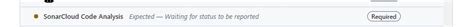 github pull request scan sonarcloud code analysis expected — waiting