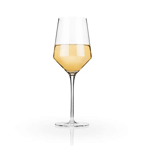 Raye Angled Crystal Chardonnay Glasses Viski Glassware Touch Of Modern