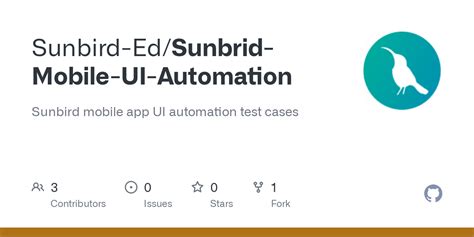 GitHub Sunbird Ed Sunbrid Mobile UI Automation Sunbird Mobile App UI Automation Test Cases