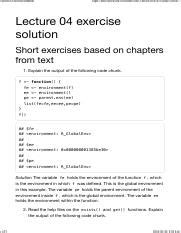 Exploring Environment And Functions In R Programming Course Hero