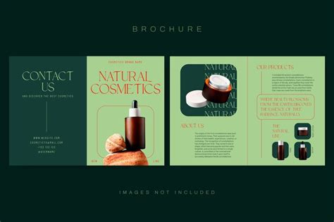 화장품 비폴드 브로셔 템플릿 디자인 무료 벡터