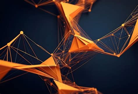 Abstract Digital Connection Dots And Lines Premium Ai Generated Image