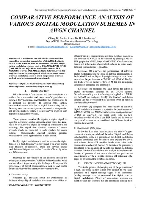 Pdf Comparative Performance Analysis Of Various Digital Modulation