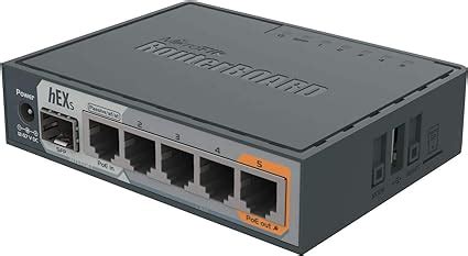 Amazon Com Mikrotik HEX S RB760iGS Router 5X Gigabit Ethernet SFP Dual Core 880MHz CPU