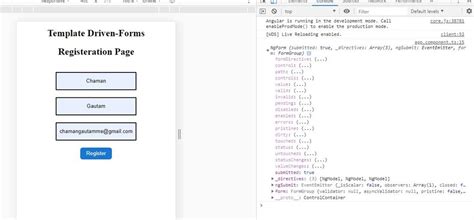 Template Driven Form With Validations In Angular Using Vs Code And Nodejs