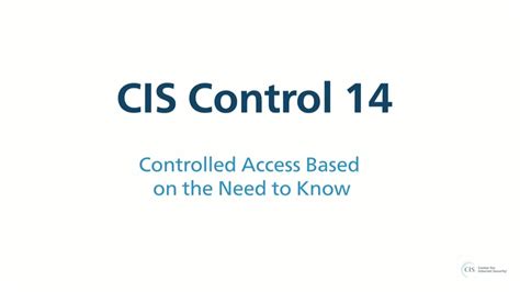 CIS Control 14 V7 Controlled Access Based On The Need To Know YouTube