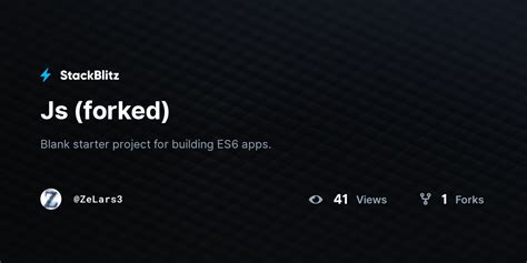 Js Forked Stackblitz