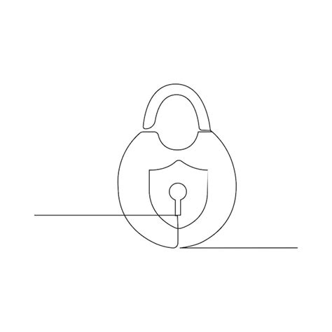 Premium Vector Vector Metal Padlock Continuous One Line Drawing Of Padlock Concept Security