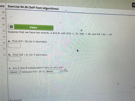 solved ons exercise 04 30 self test algorithmic sa video