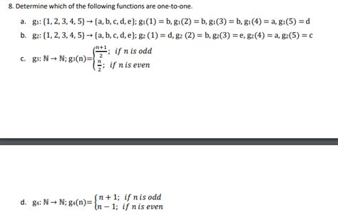 Solved Determine Which Of The Following Functions Are Chegg