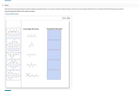 Solved Part A Sort The Following Line Angle Structures Based