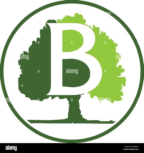 Oak Tree Letter B Stock Vector Image Art Alamy