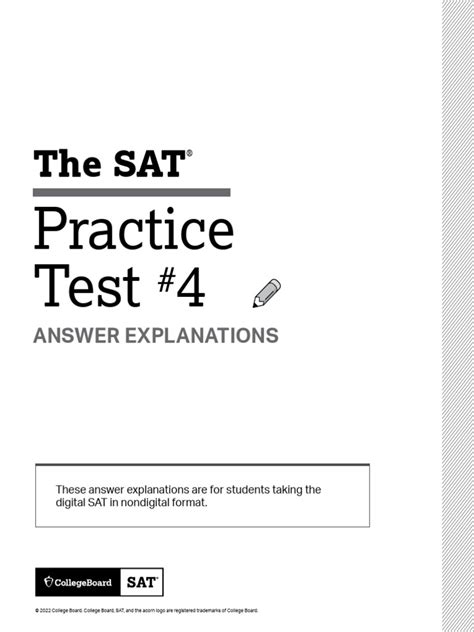 Sat Practice Test 4 Answers Digital Pdf Pdf Comma Plural