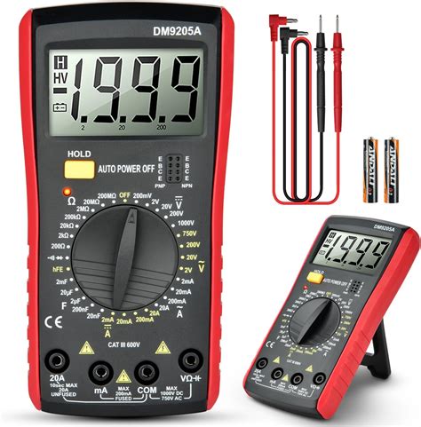 Digital Multimeter Tools And Testers Cat Ii 1000v Cat Iii 600v True Rms Auto Range