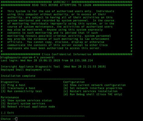 Cisco Intersight Virtual Appliance Getting Started Guide 109 Diagnostics And