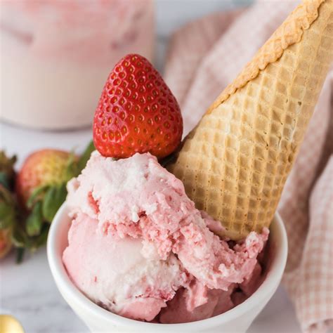 Strawberry Ice Cream Cone