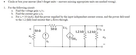 Solved For The Following Circuit A Find The Voltage Chegg