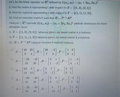 solved let l be the linear operator on rº defined by l 21