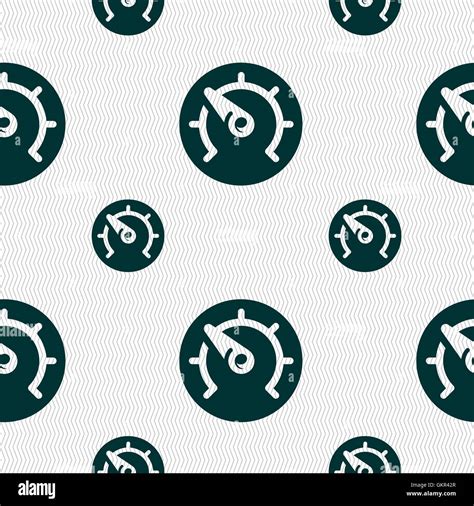 Speed Speedometer Icon Sign Seamless Pattern With Geometric Texture Vector Stock Vector Image