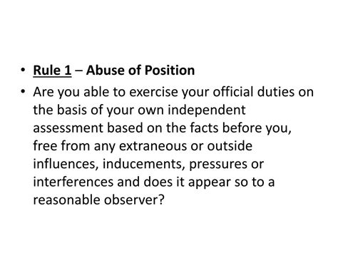 Ppt Ethics Assessment Guidelines For Official Conduct Powerpoint Presentation Id2747382