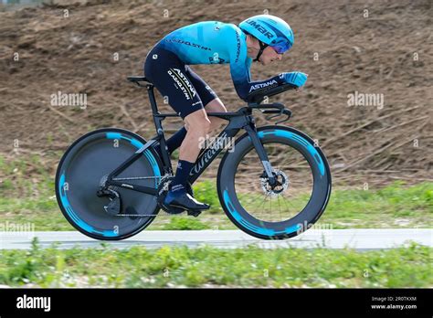 Christian Scaroni Of Italy And Team Astana Qazaqstan Sprints During The