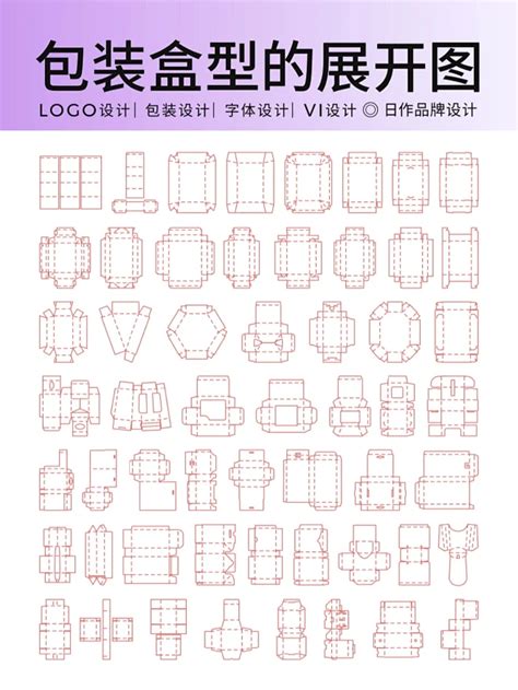 干货 包装设计盒型展开图！