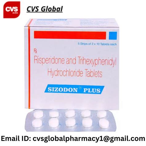 Sizodon Plus Tabletrisperidone 3mg Trihexyphenidyl 2mg At Rs