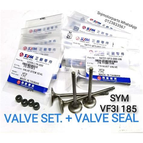 Sym Vf3i 185 Vf3 Valve Set In Ex Valve Seal Set Lazada