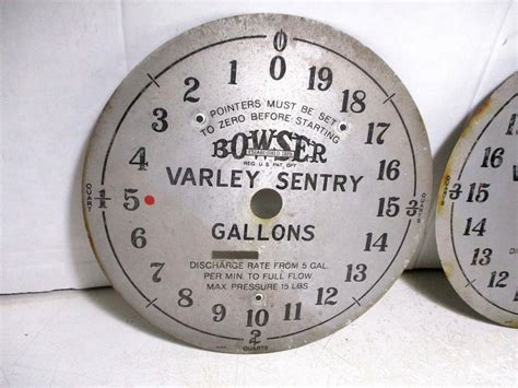 Bowser Varley Sentry Gas Pump Clock Face Rare Original Faceplates Patina 4604963334