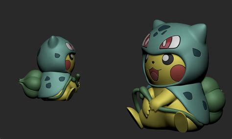 Pokemon Pikachu Cosplay Bulba Free 3d Model 3d Printable Cgtrader