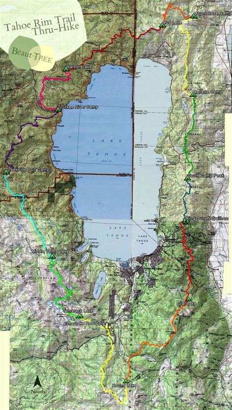 Tahoe Rim Trail Thru Hike Map And Scenic Routes