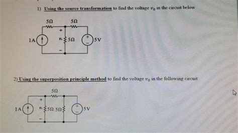 Solved 1 Using The Source Transformation To Find The