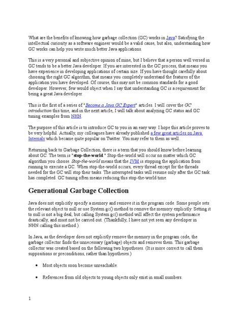 Generational Garbage Collection Pdf Computer Architecture Computer Programming