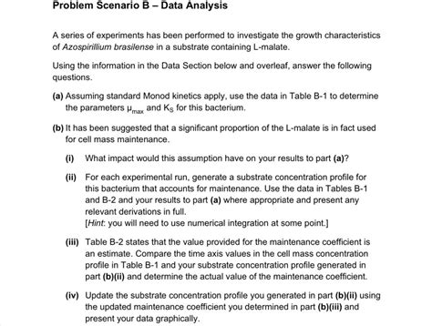 Problem Scenario B Data Analysis A Series Of Chegg Com