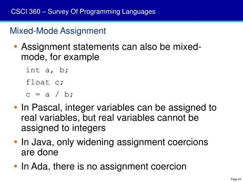 Ppt Csci 360 Survey Of Programming Languages Powerpoint Presentation Id391547