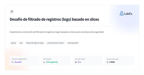 Desafío De Filtrado De Registros Logs Basado En Slices Labex