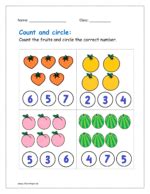 Circle The Correct Number Of Objects Worksheets Planetspin In