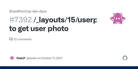 Layouts15userphotoaspx To Get User Photo · Issue 7392 · Sharepointsp Dev Docs · Github