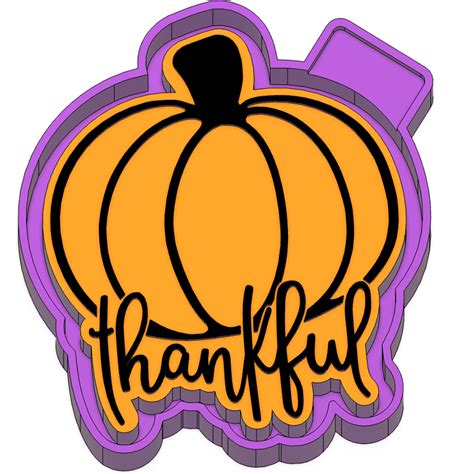 Stl File Thankful Pumpkin Freshie Stl Mold Housing 🎃 ・3d Printer Model
