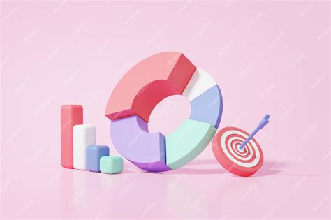 Premium Photo Minimal Chart Graph Analytics Optimization On Pink