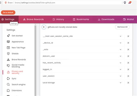 Add Ability To View And Manage Individual Cookies Stored Per Website In Brave Settings Issue