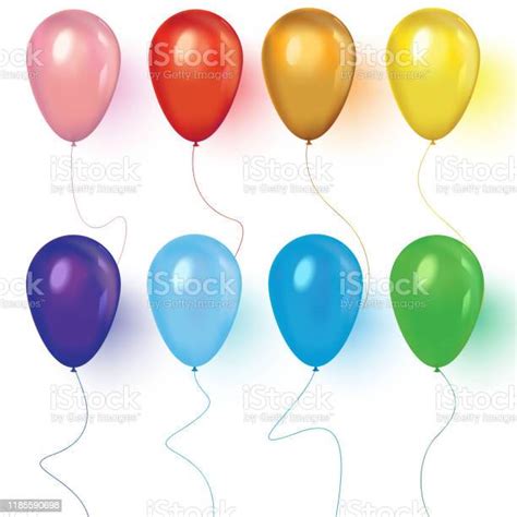 흰색 배경에 격리 된 사실적인 공기 3d 풍선 3차원 형태에 대한 스톡 벡터 아트 및 기타 이미지 3차원 형태 검은색 공휴일 Istock