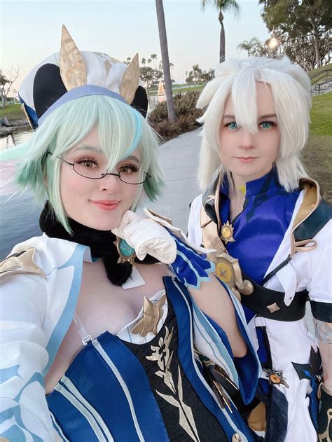 Sucrose And Albedo Cosplays At Ala Genshin Impact Hoyolab