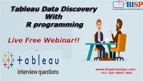 tableau with python integration free webinar interview questions