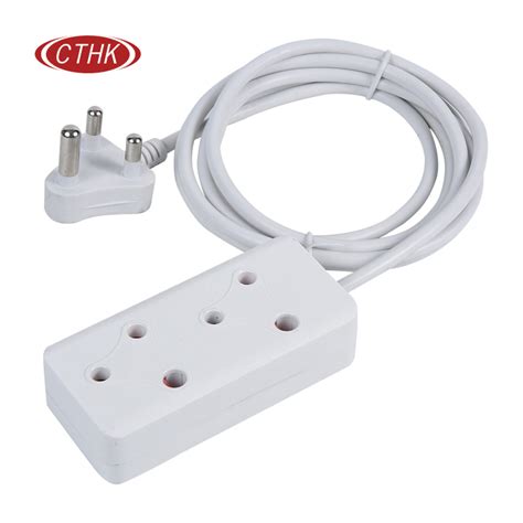 Custom South Africa 100ft Indoor 2 Outlet Power Extension Cord With Socket Suppliers Company