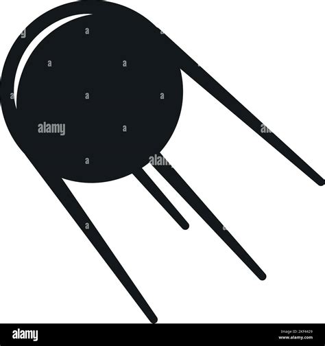 Sputnik Black Icon Soviet Space Satellite Symbol Stock Vector Image And Art Alamy