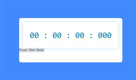 Create Stopwatch Using Htmlcss And Javascript Code