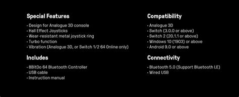 8bitdo 64 Bluetooth Controller For Analogue 3d Switch Switch 2 Windows And