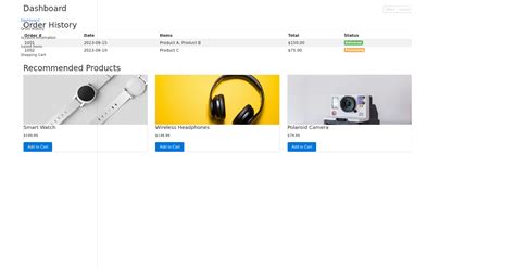 E Commerce Dashboard Free Html Bootstrap Component